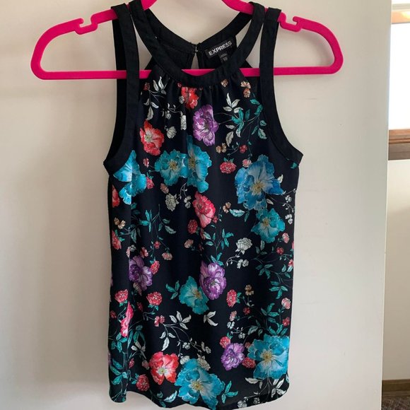 Express | Tops | 2 Express Tops Black Is Size Xs Petite Floral Size Xxs ...